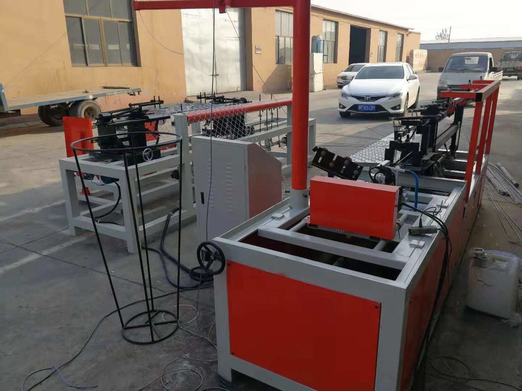 3.8kw Diamond Mesh Making Machine , Fully Automatic Chain Link Fence ...